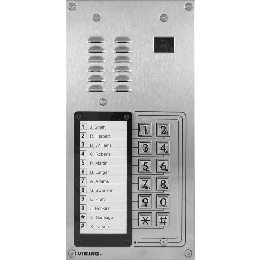 K-1205 - 12 - Button Apartment Entry Phone w Video | Viking Electronics ...